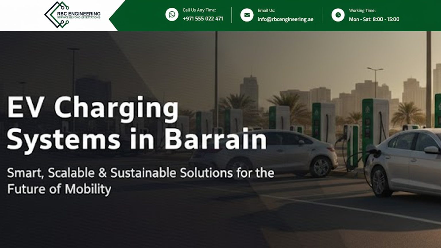 EV Charging Systems in Bahrain | Smart EV Chargers | RBC Engineering